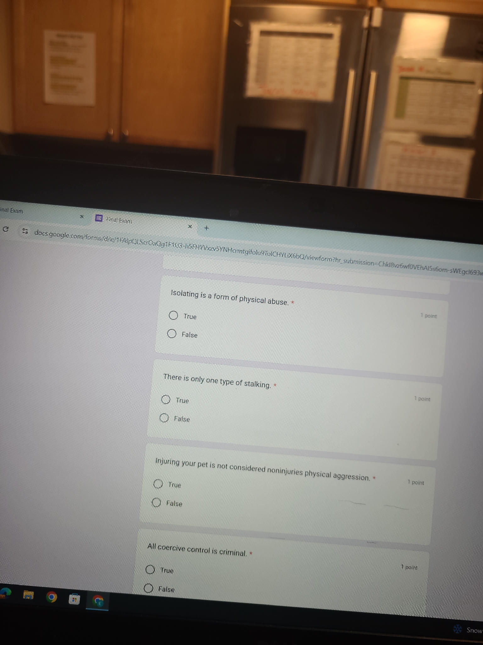Isolating is a form of physical abuse. * | StudyX