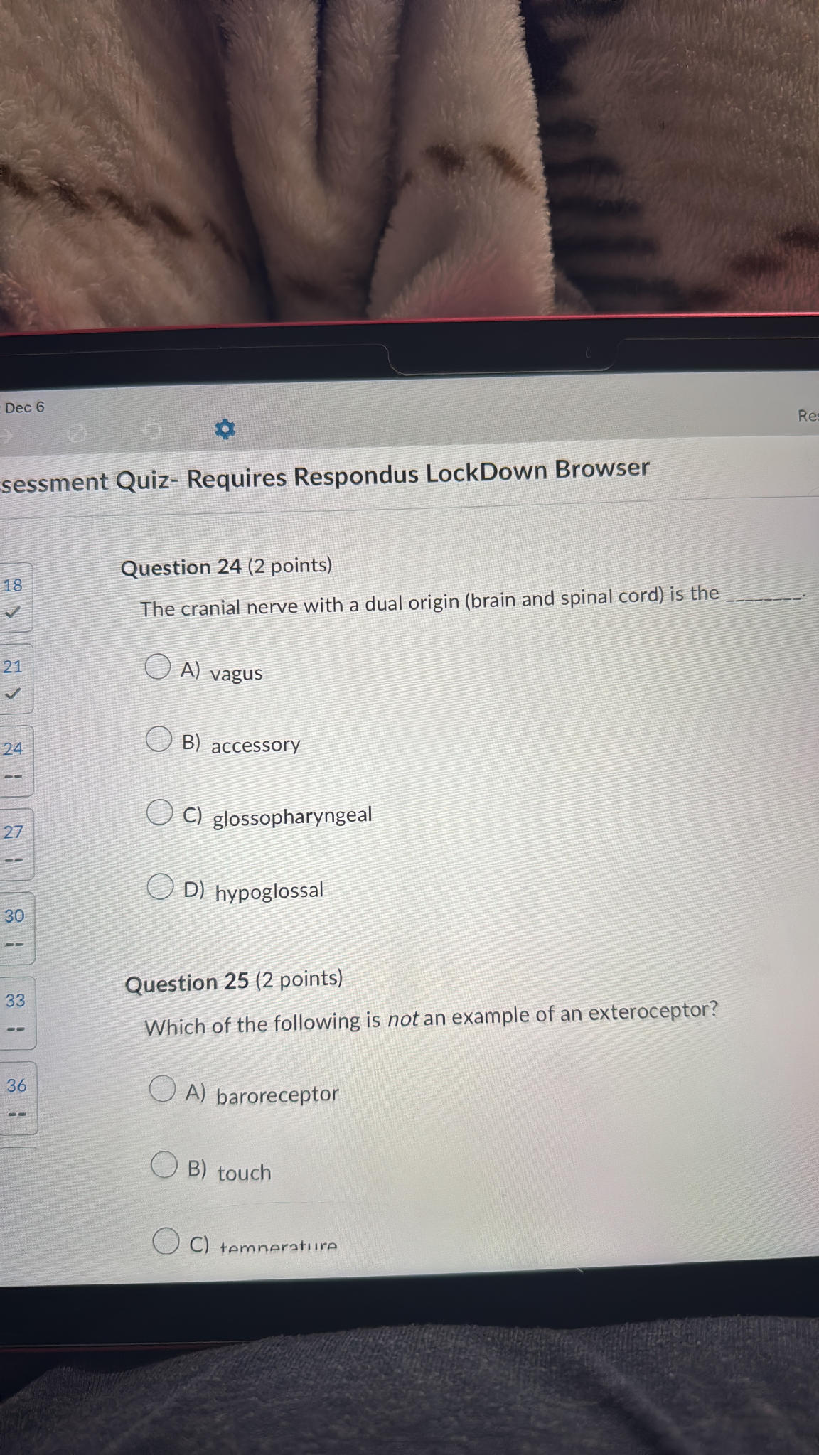 Question 25 (2 points) Which of the | StudyX