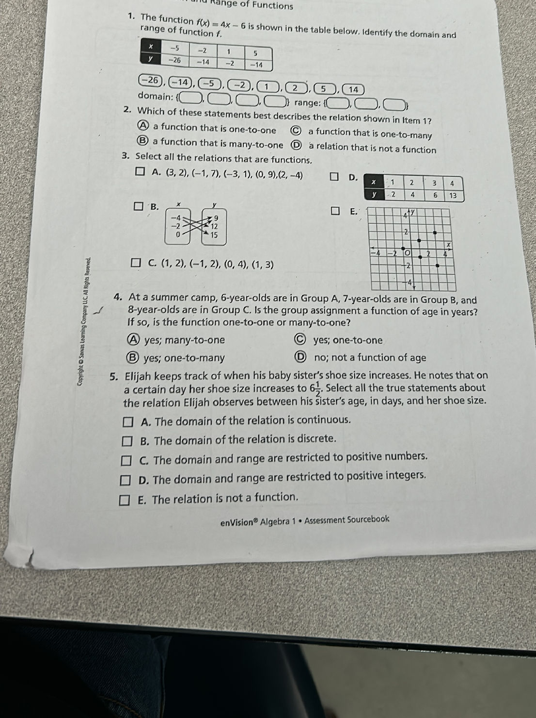 The function $f(x) = 4x - 6$ is shown in the | StudyX