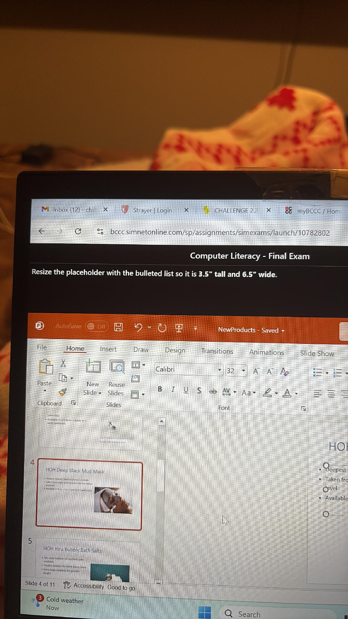 Resize the placeholder with the bulleted | StudyX