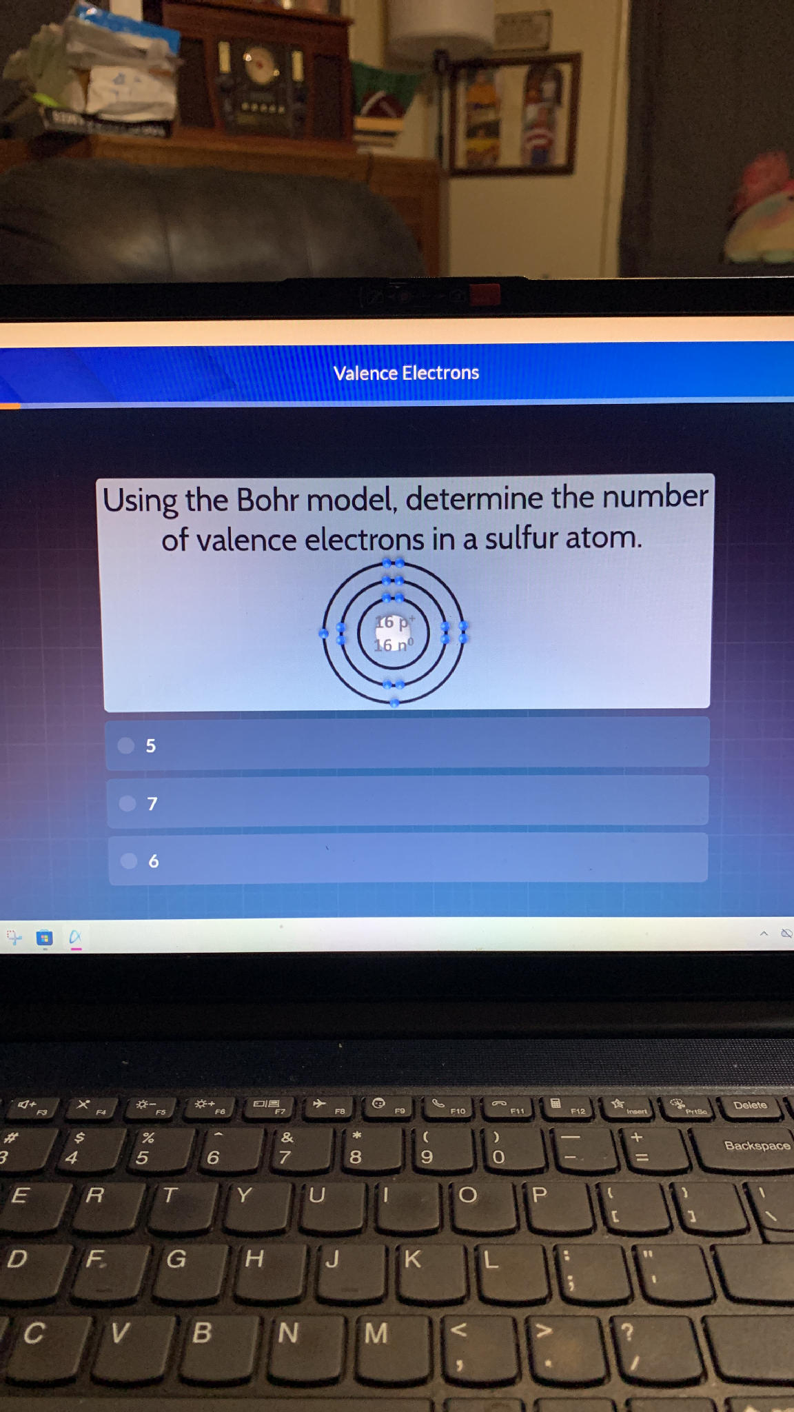 Using the Bohr model, determine the number | StudyX