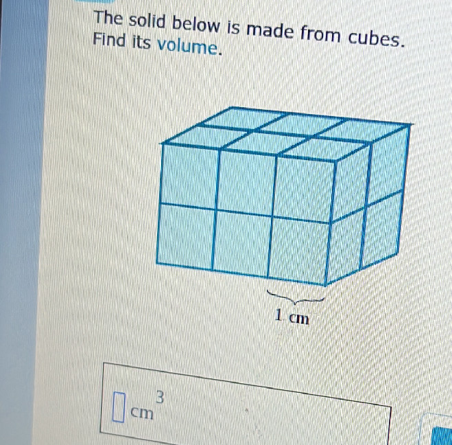 The solid below is made from cubes. Find | StudyX