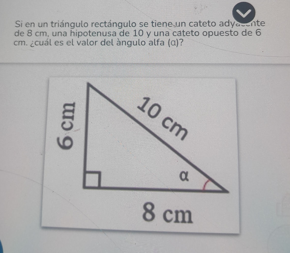 Si en un triángulo rectángulo se tiene un | StudyX