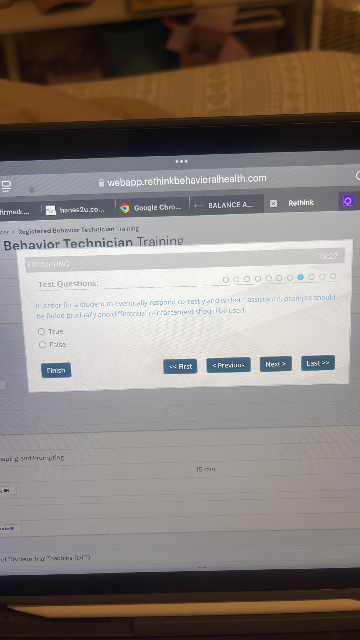 Test Questions: In order for a student to | StudyX
