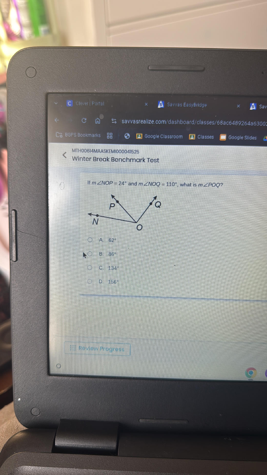 If $m NOP = 24^{ }$ and $m NOQ = 110^{ }$, | StudyX
