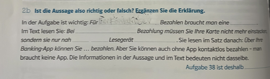 2b Ist die Aussage also richtig oder falsch? | StudyX