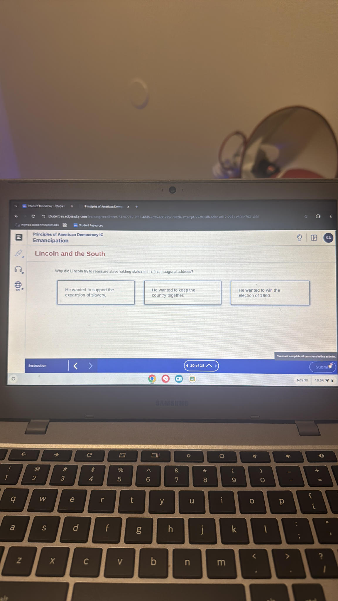 Principles of American Democracy IC | StudyX