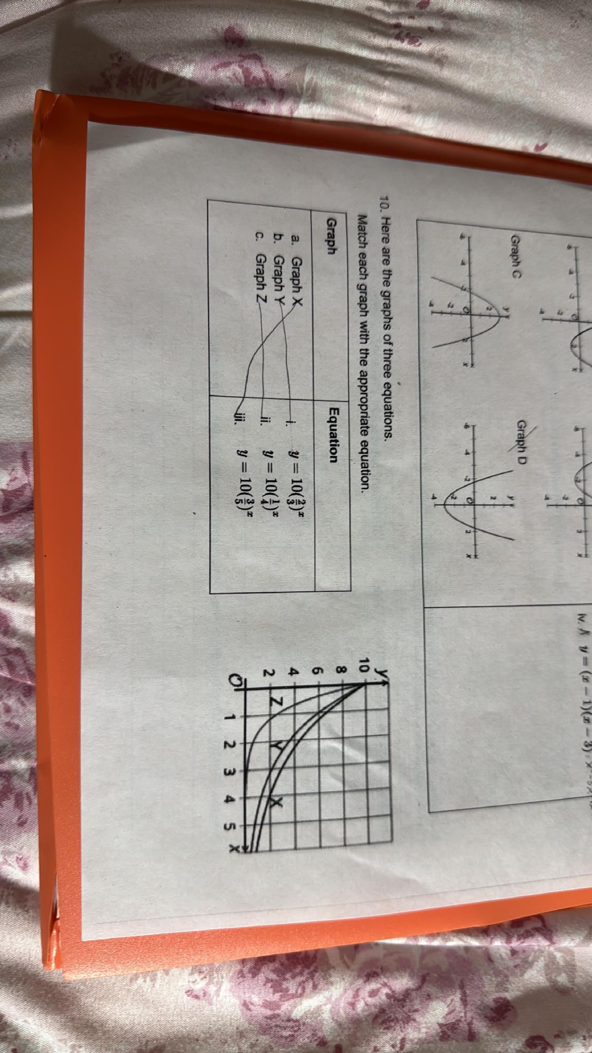 10. Here are the graphs of three equations. | StudyX