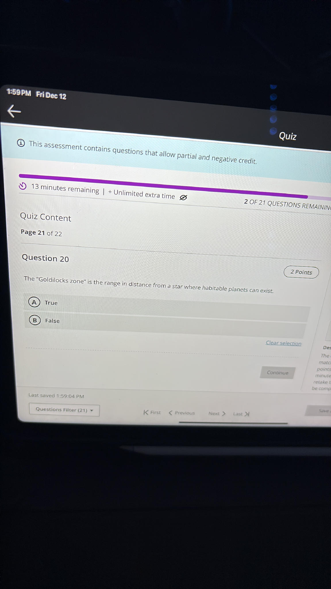 The "Goldilocks zone" is the range in | StudyX