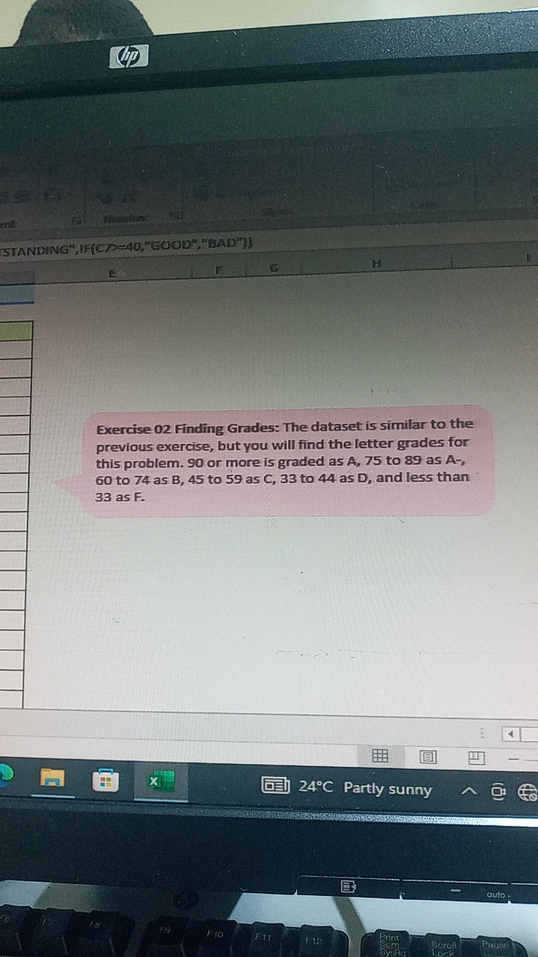 Exercise 02 Finding Grades: The dataset is | StudyX