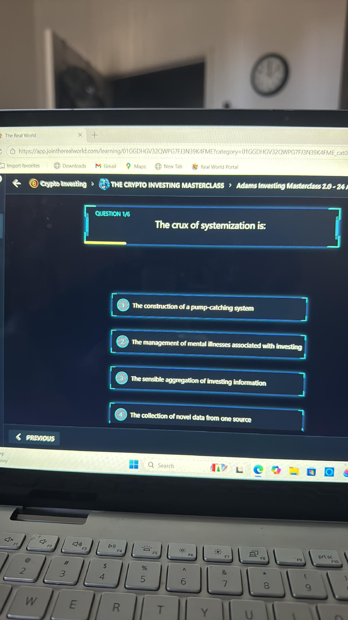 The crux of systemization is: 1 The | StudyX