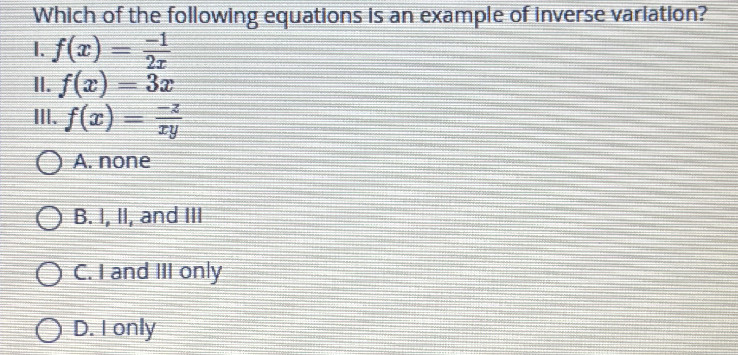 Which of the following equations is an | StudyX