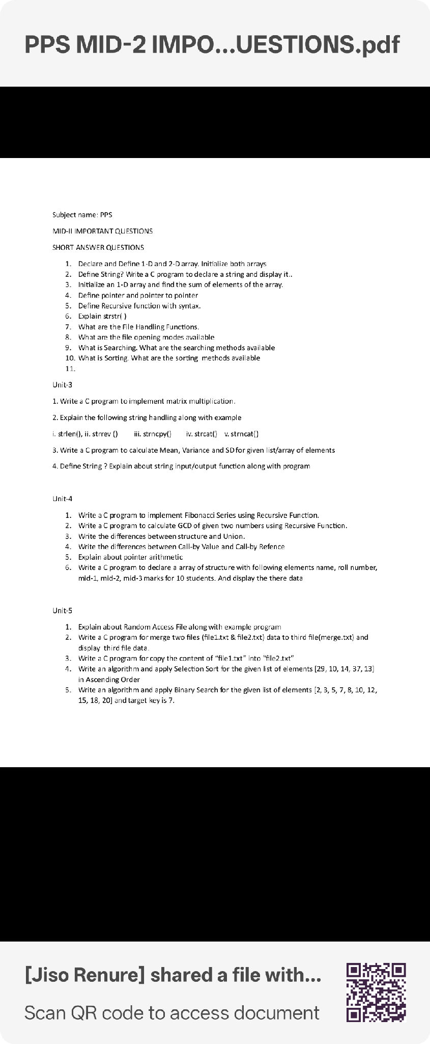 1. Declare and Define 1-D and 2-D array. | StudyX
