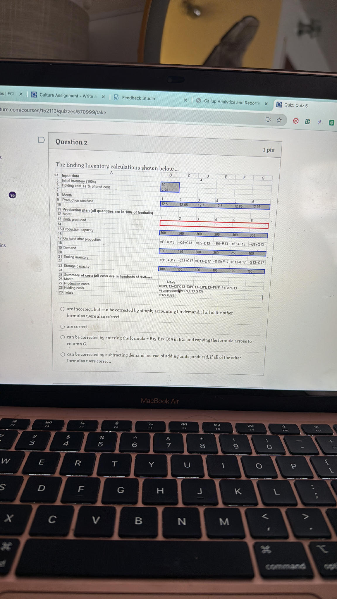The Ending Inventory calculations shown | StudyX