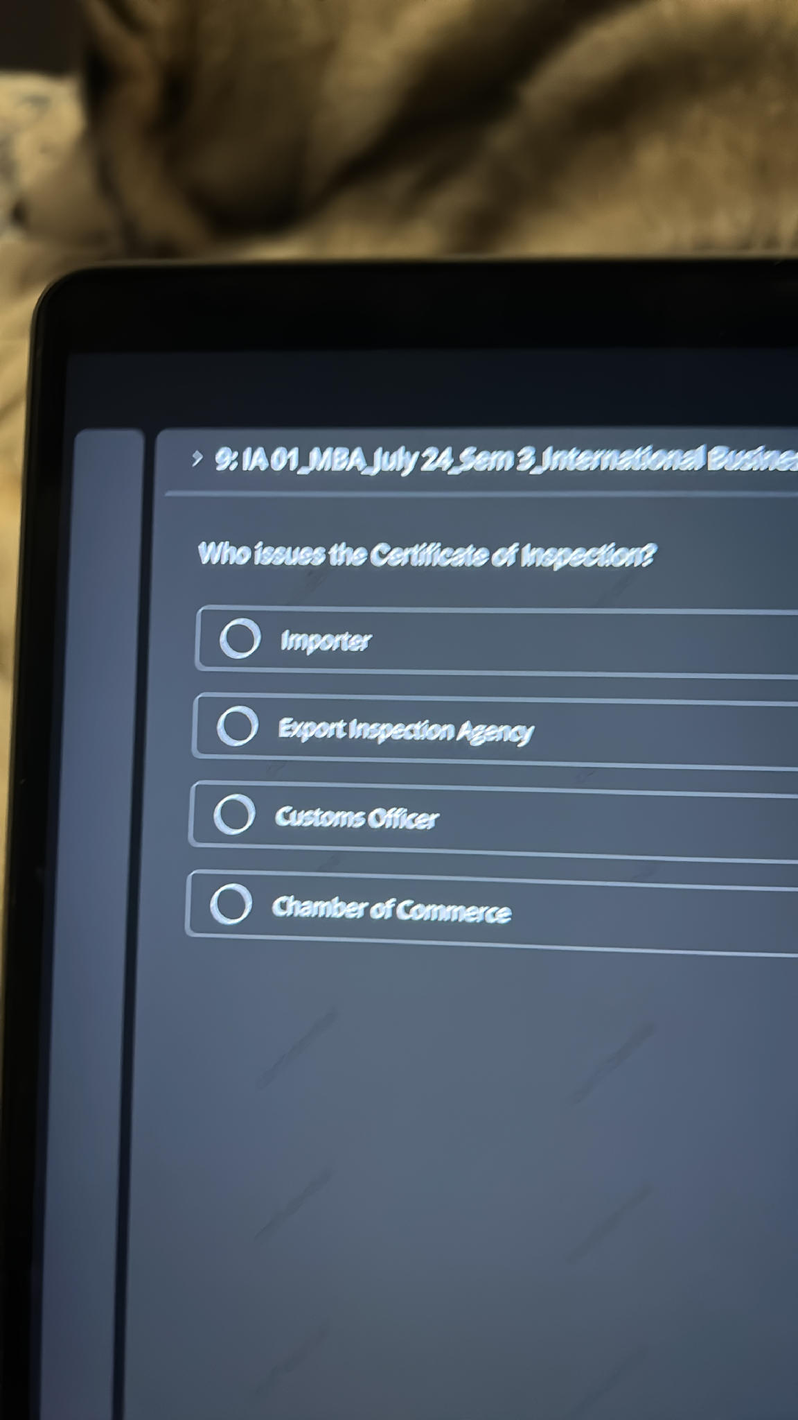Who issues the Certificate of Inspection? | StudyX