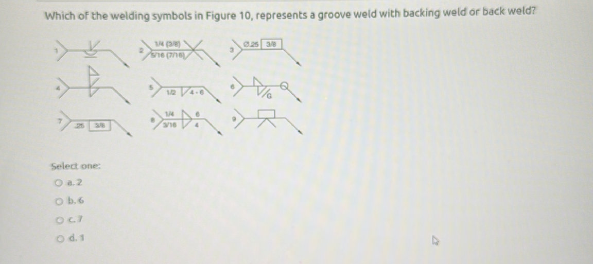 Which of the welding symbols in Figure 10, | StudyX