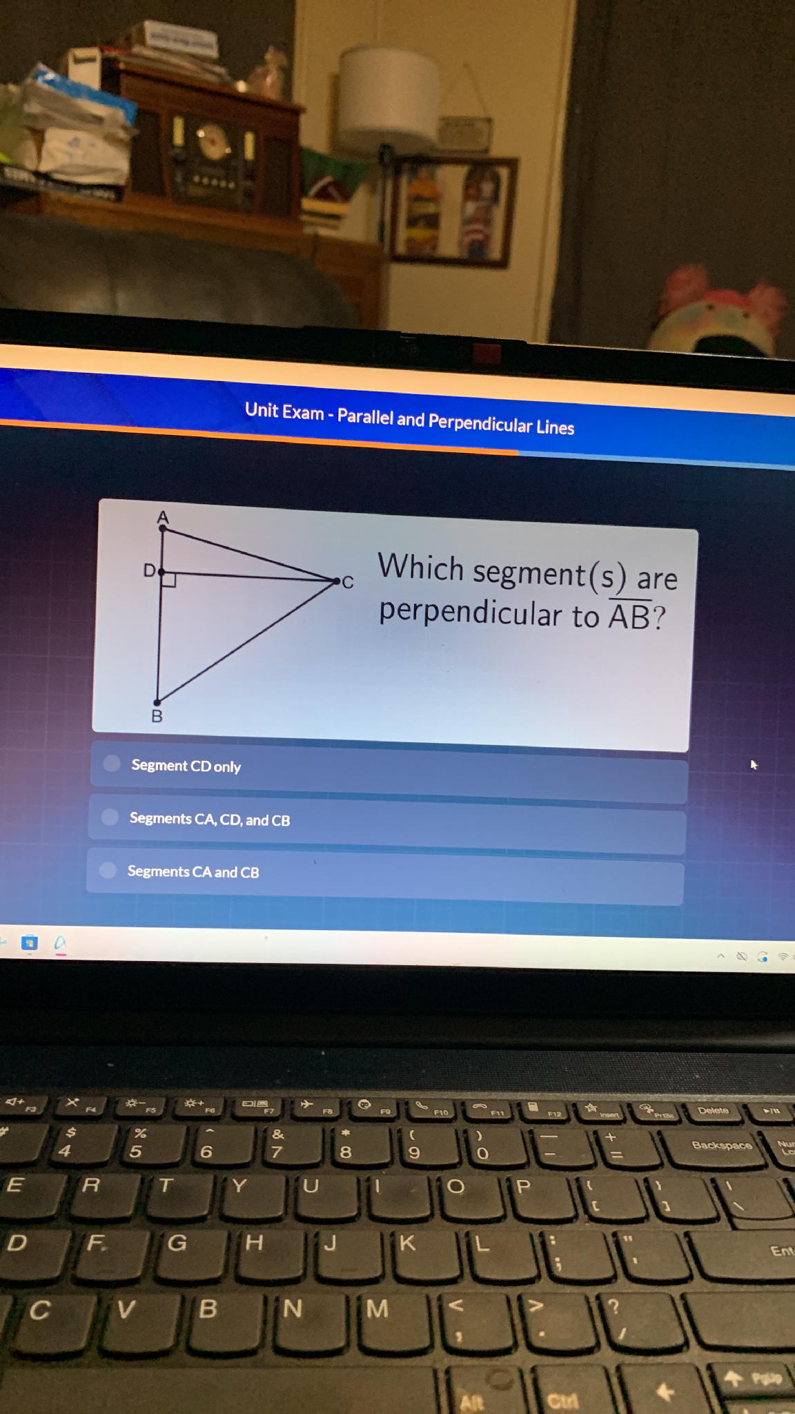 Which segment(s) are perpendicular to $ | StudyX