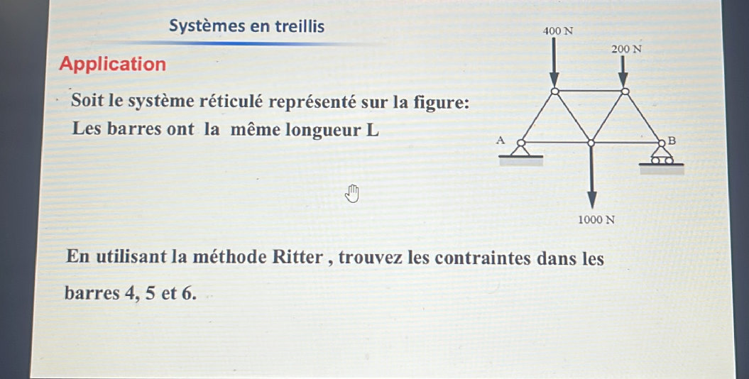 Soit le système réticulé représenté sur la | StudyX