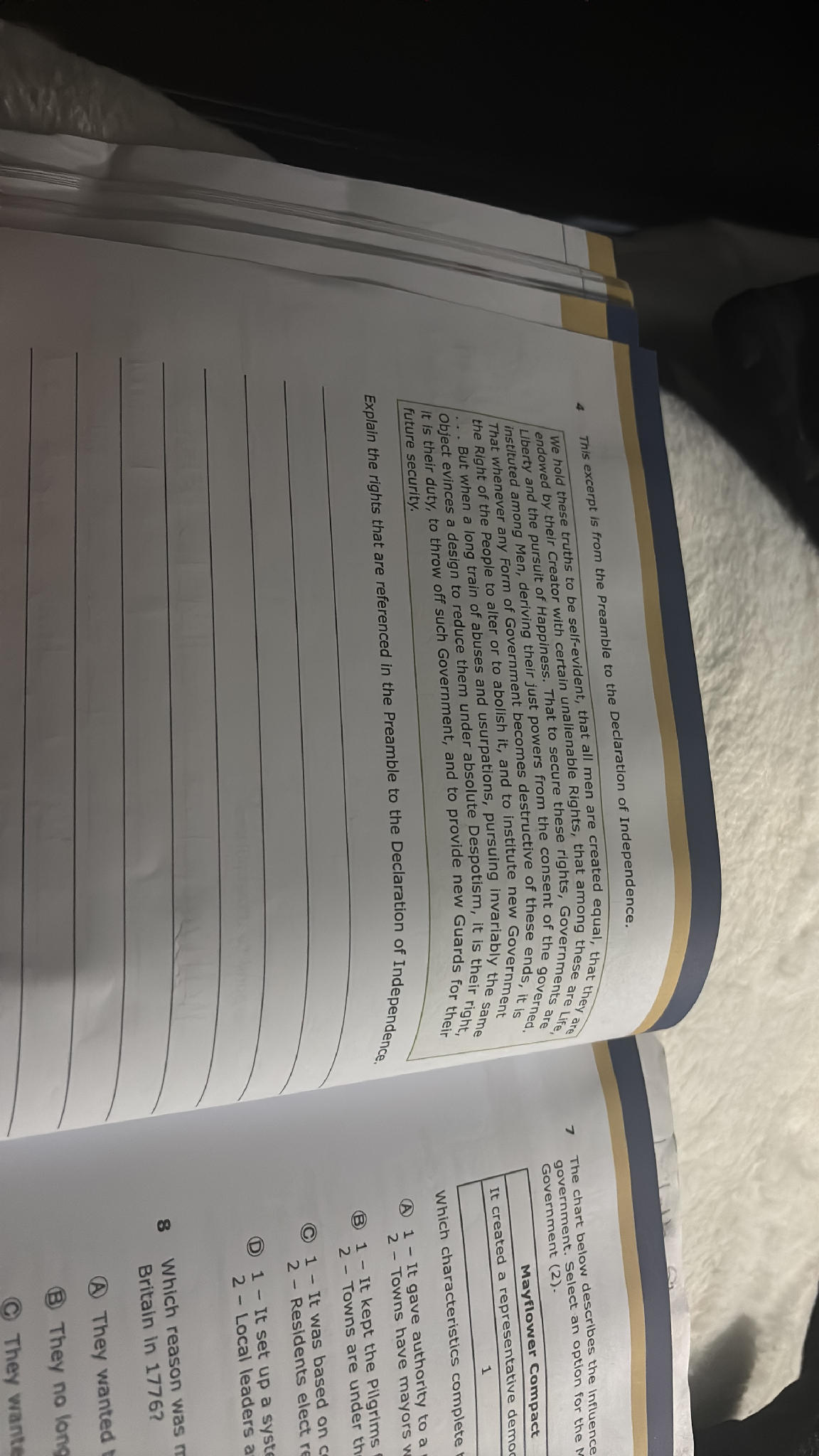 This excerpt is from the Preamble to the | StudyX