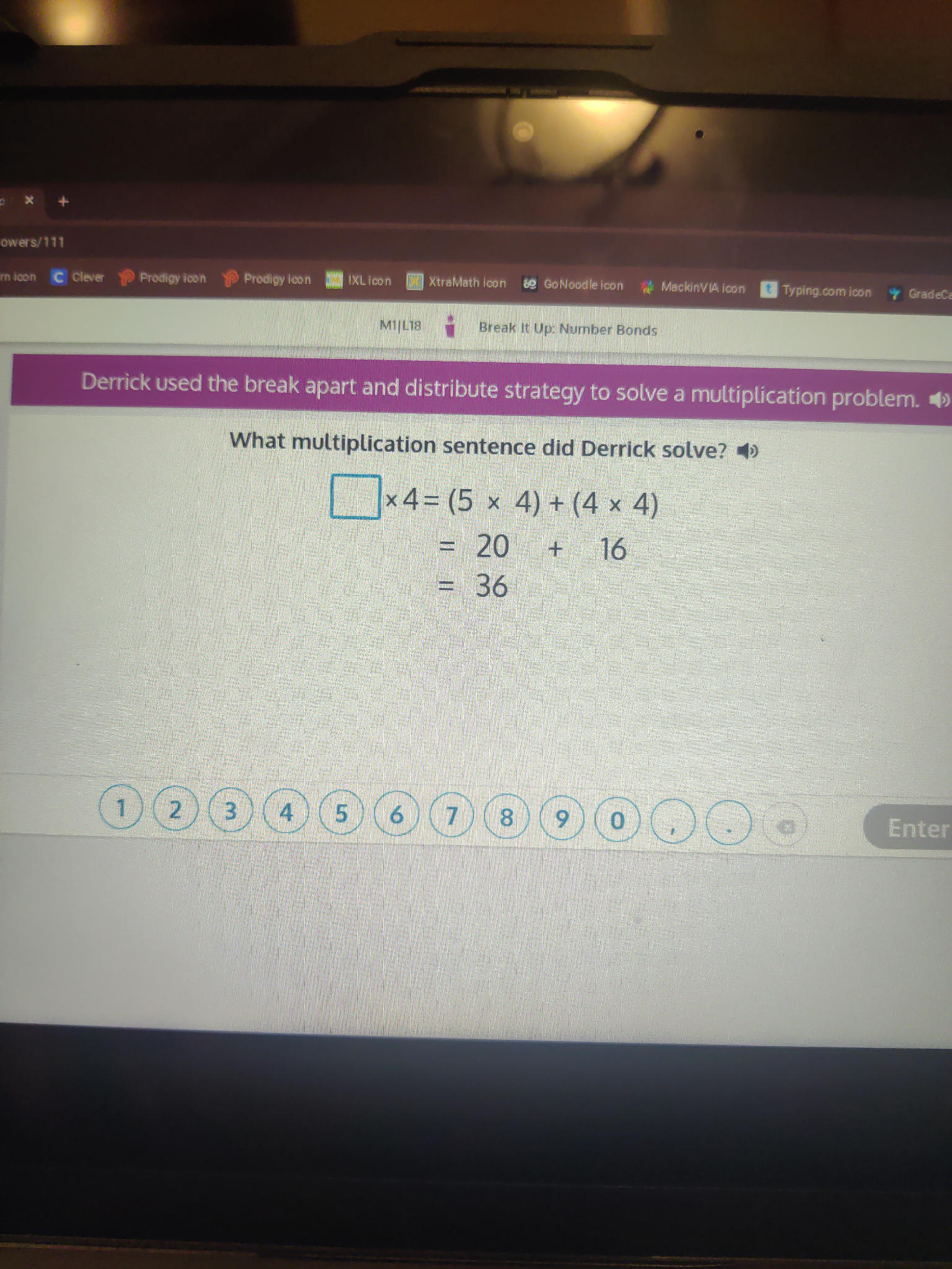 Derrick used the break apart and distribute | StudyX
