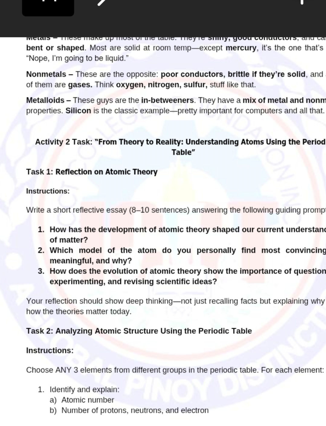 Activity 2 Task: "From Theory to Reality: | StudyX