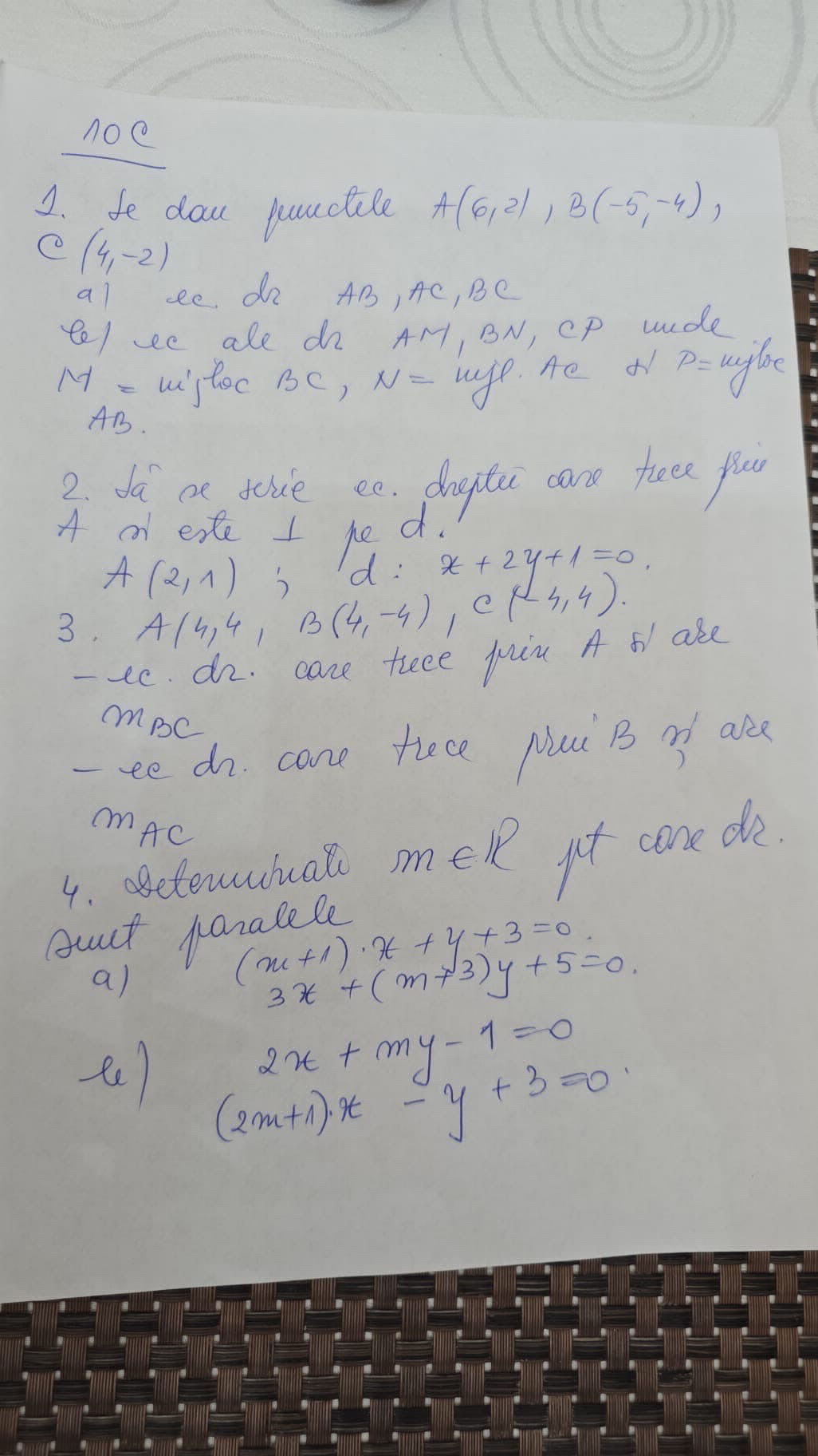 1. Se dau punctele $A(6,2)$, $B(-5,-4)$, | StudyX