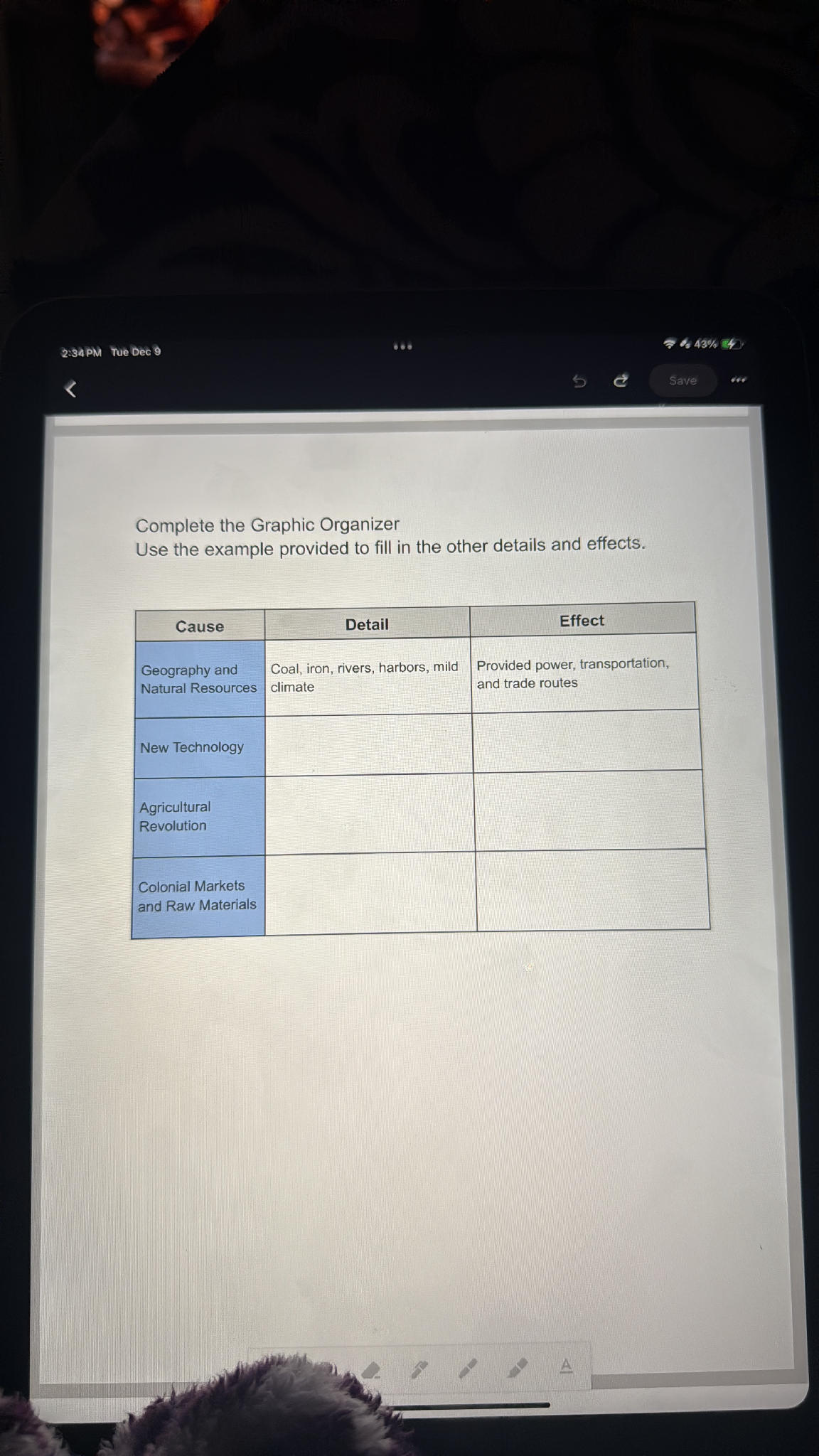 Complete the Graphic Organizer. Use the | StudyX