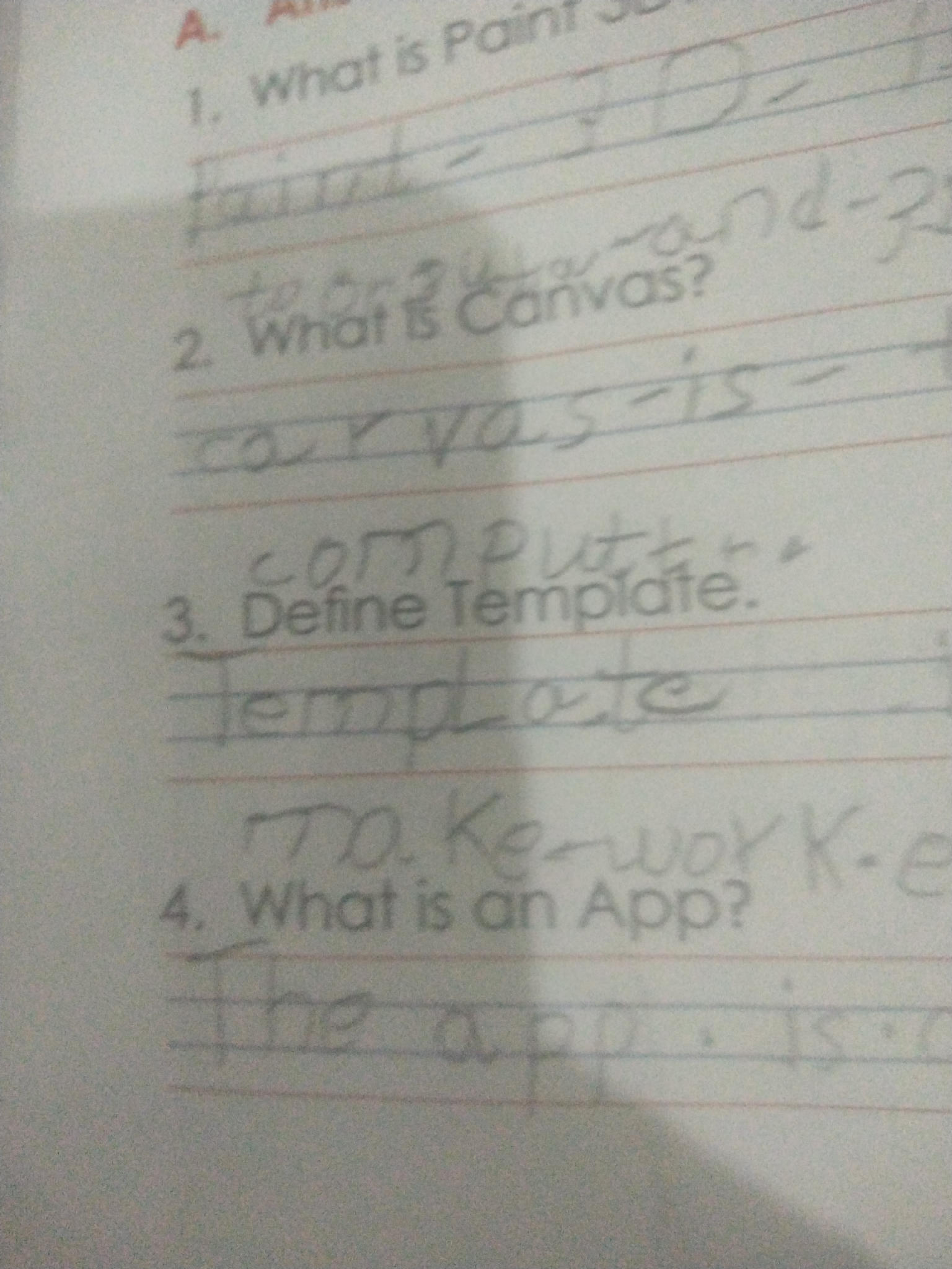 1. What is Paint [Handwritten Answer: paint= | StudyX