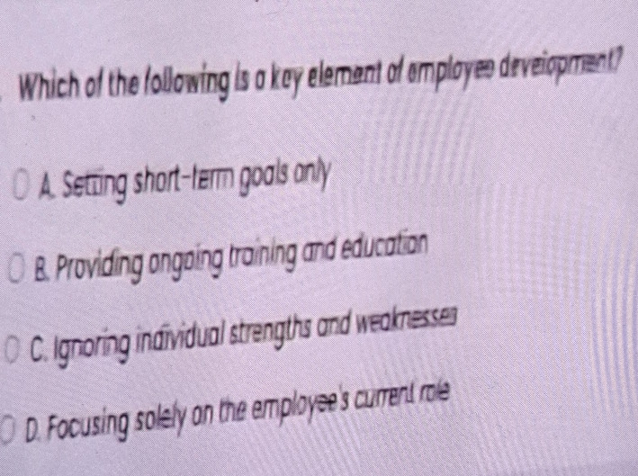 Which of the following is a key element of | StudyX