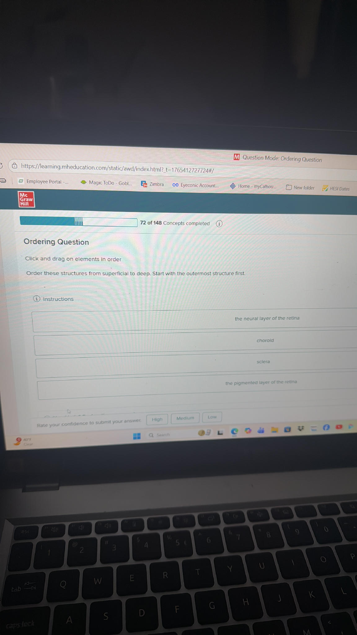 Ordering Question Click and drag on | StudyX