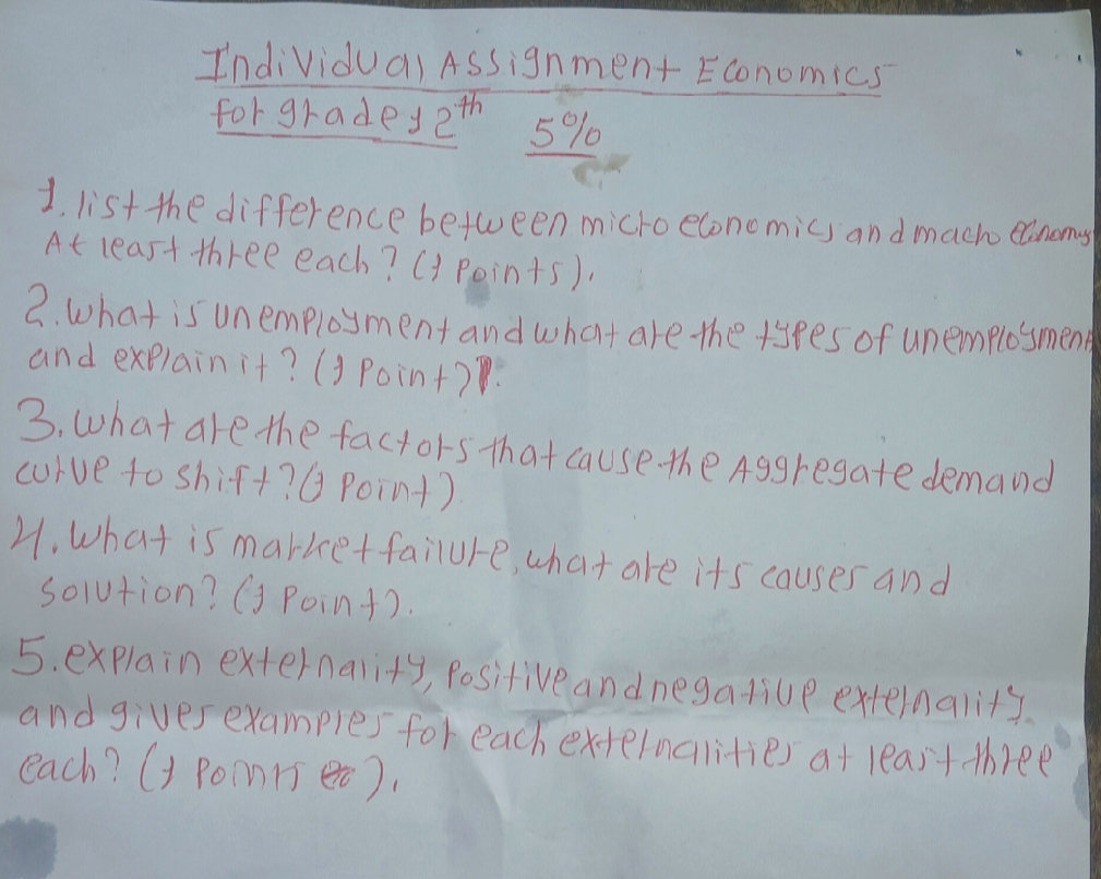 5. explain externality, positive and | StudyX