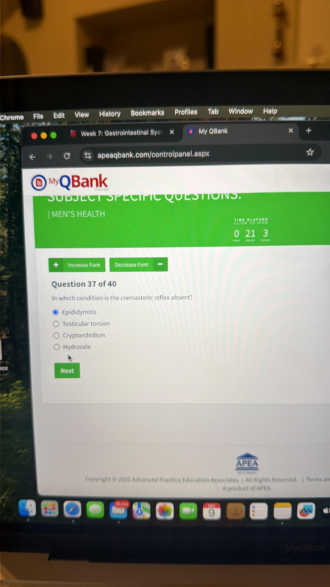 In which condition is the cremasteric reflex | StudyX