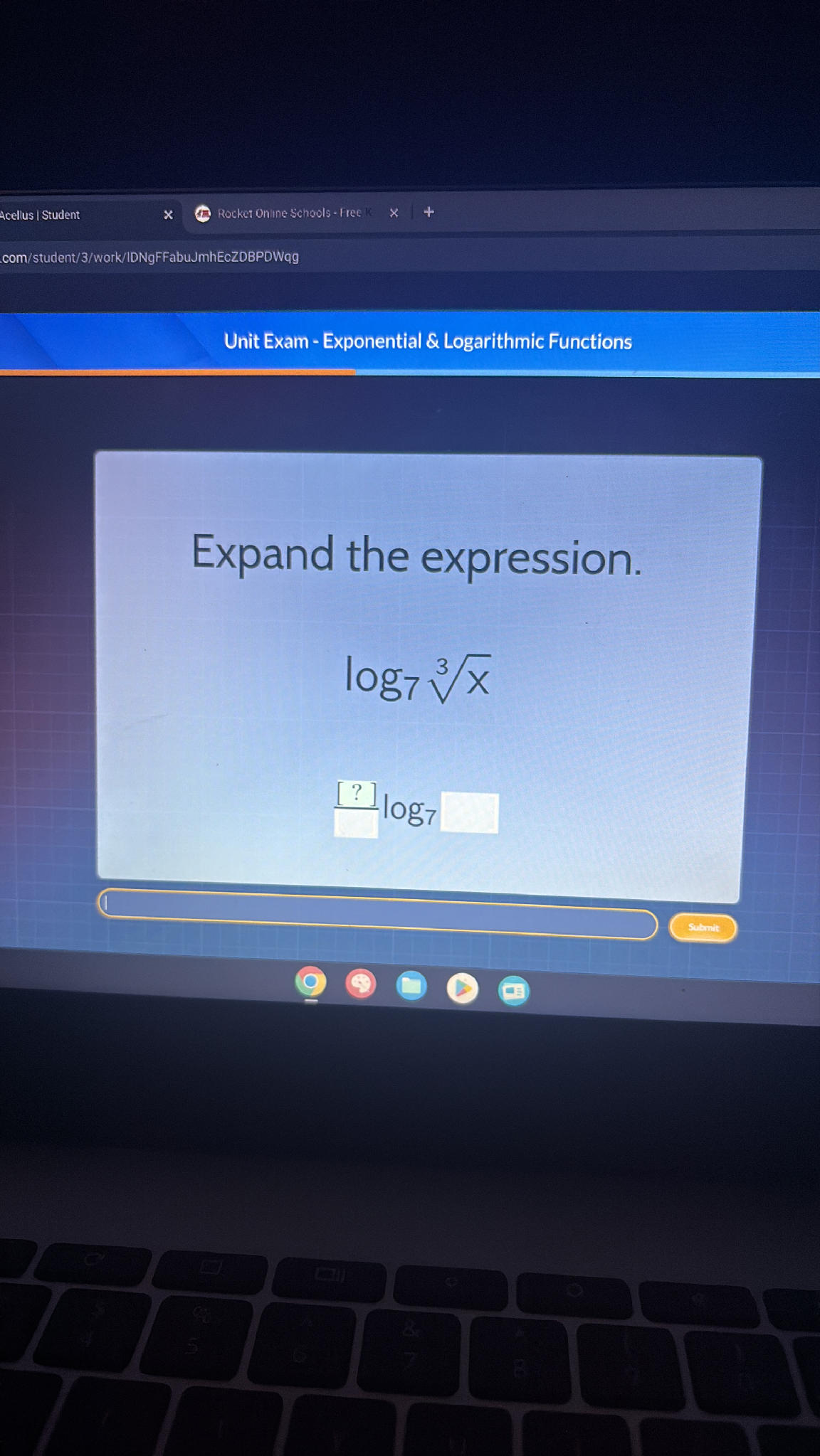 Expand the expression. $$_{7} [3]{x}$$ [?] | StudyX