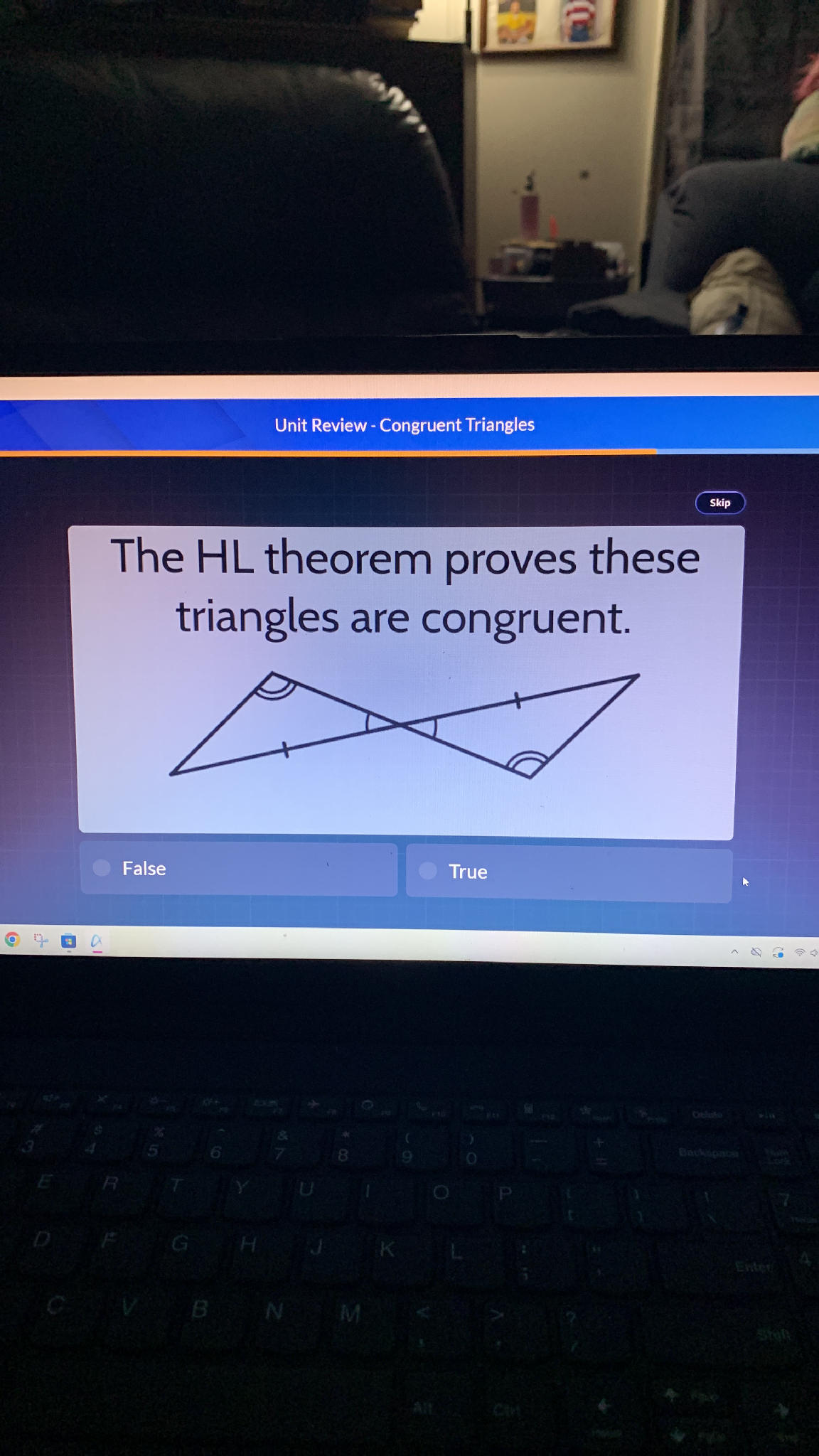 The HL theorem proves these triangles are | StudyX