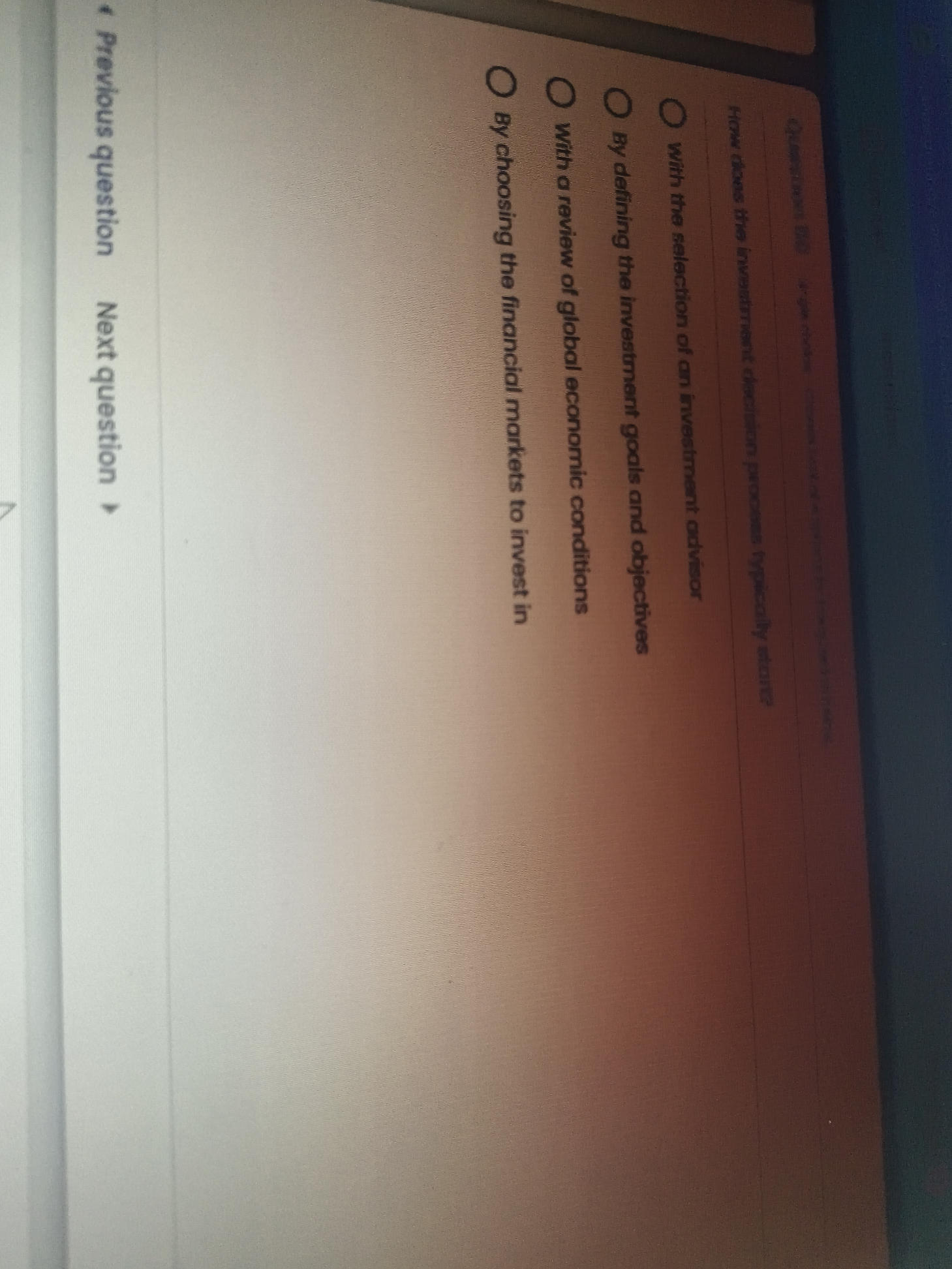 How does the investment decision process | StudyX