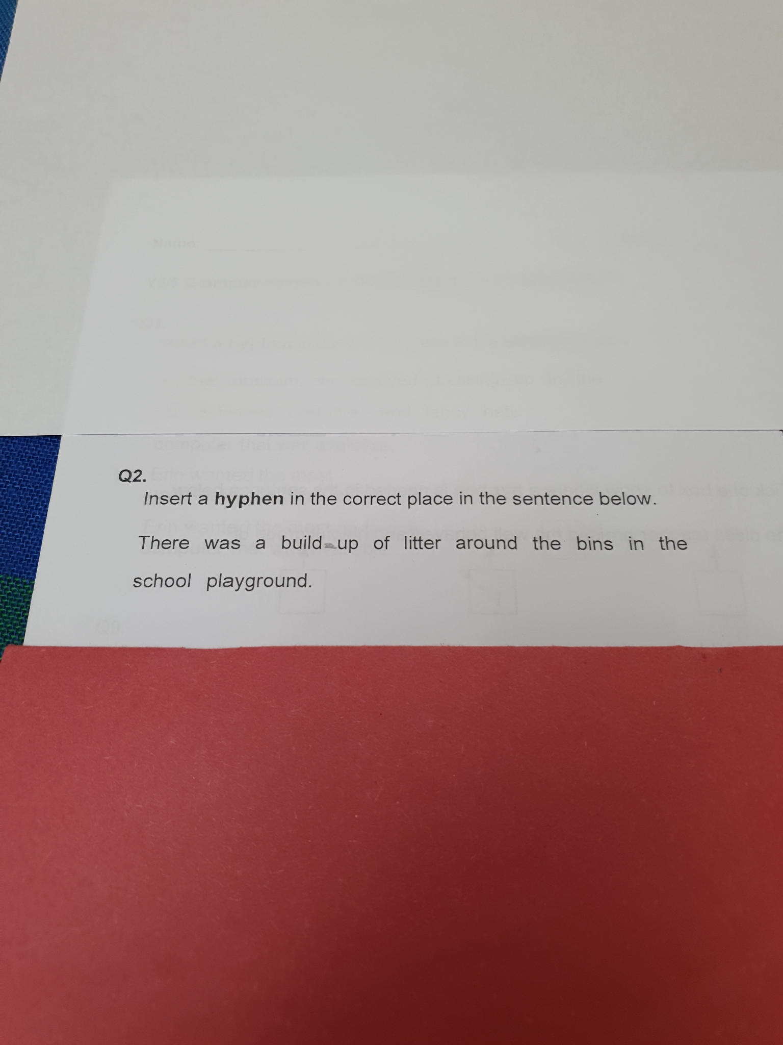 Insert a hyphen in the correct place in the | StudyX