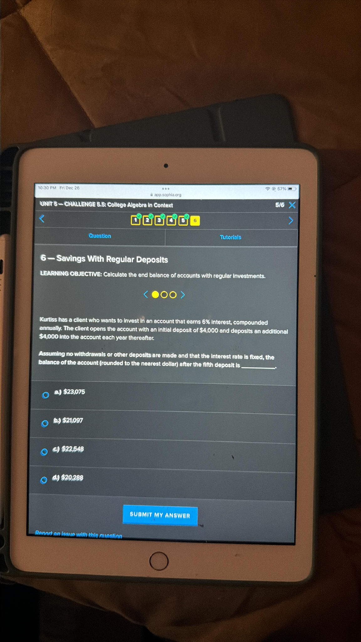 6—Savings With Regular Deposits LEARNING | StudyX