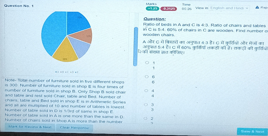 Ratio of beds in A and C is 4:3. Ratio of | StudyX