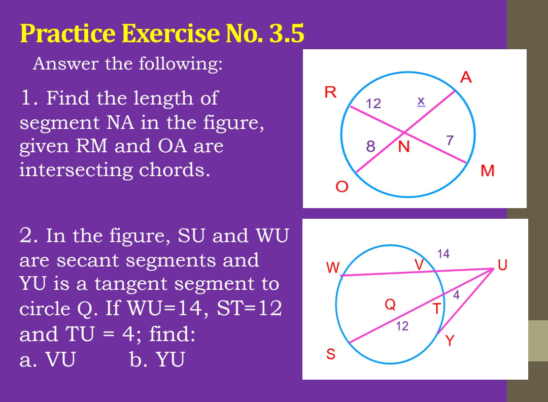 Find the length of segment NA in the figure, | StudyX