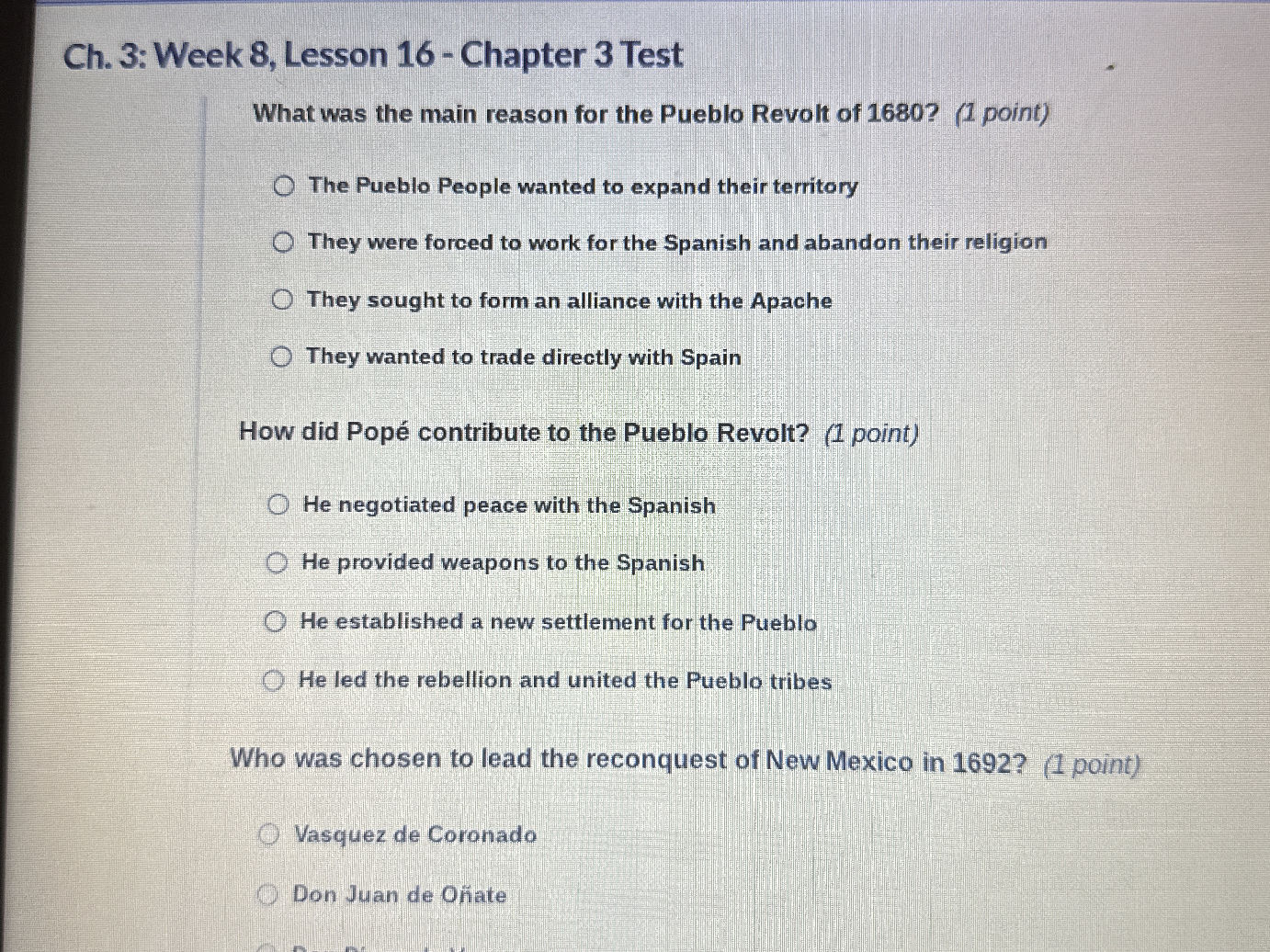 How did Popé contribute to the Pueblo | StudyX