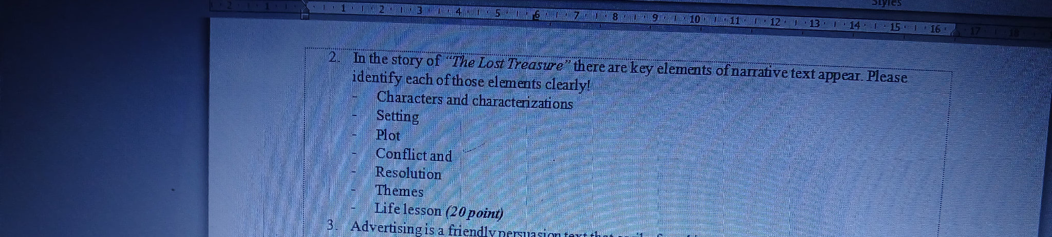 2. In the story of "The Lost Treasure" there | StudyX