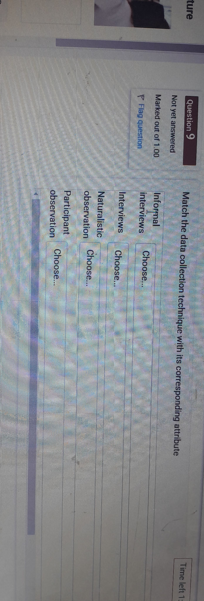 Match the data collection technique with its | StudyX
