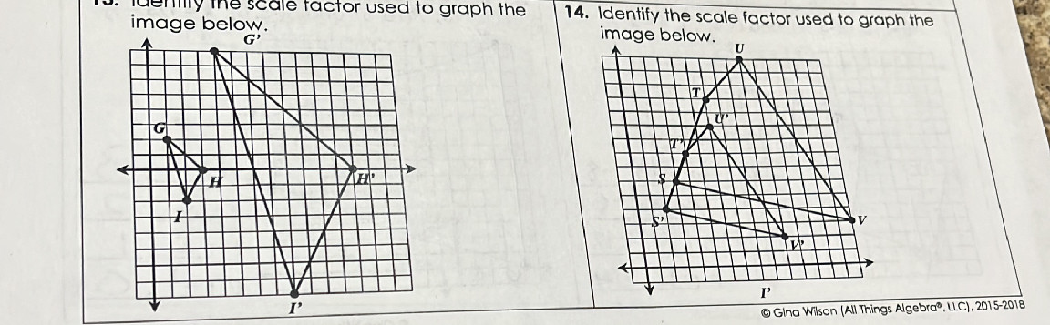 Identify the scale factor used to graph the