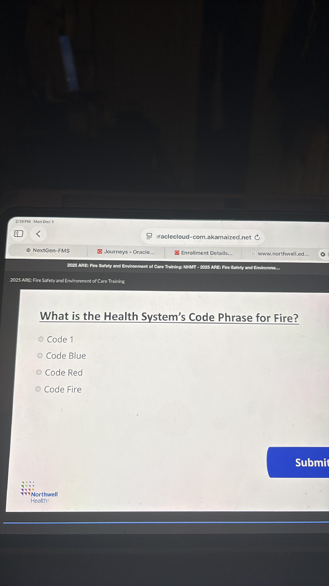What is the Health System's Code Phrase for | StudyX