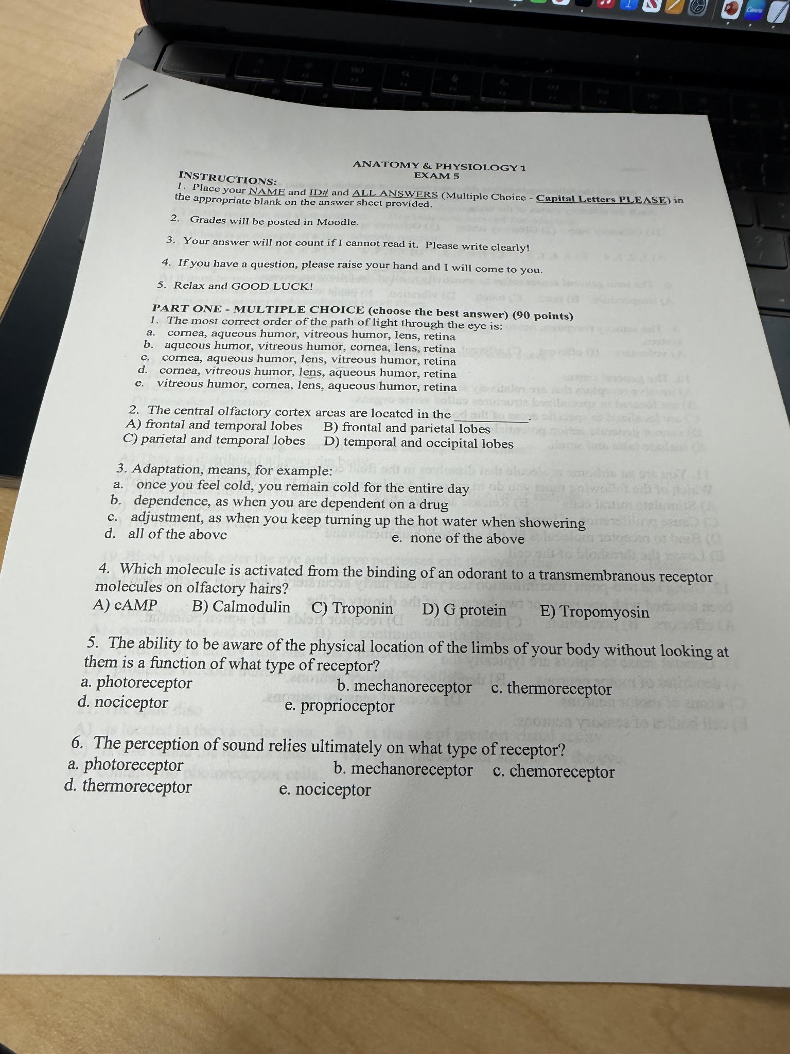 1. The most correct order of the path of | StudyX