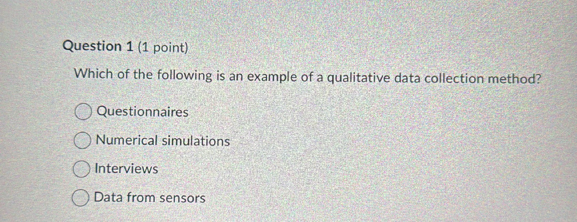 Question 1 (1 point) Which of the following | StudyX