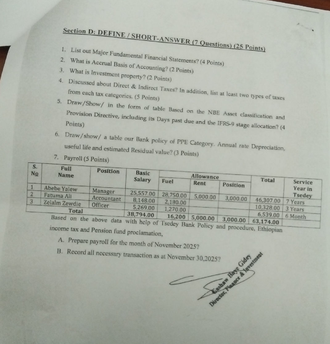 1. List out Major Fundamental Financial | StudyX