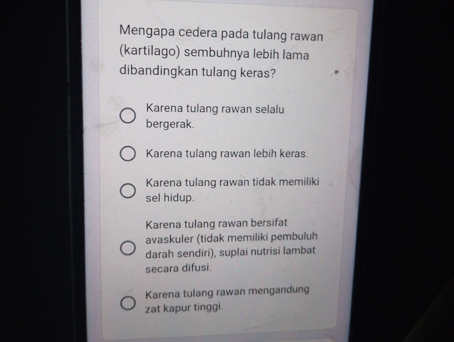 Mengapa cedera pada tulang rawan (kartilago) | StudyX
