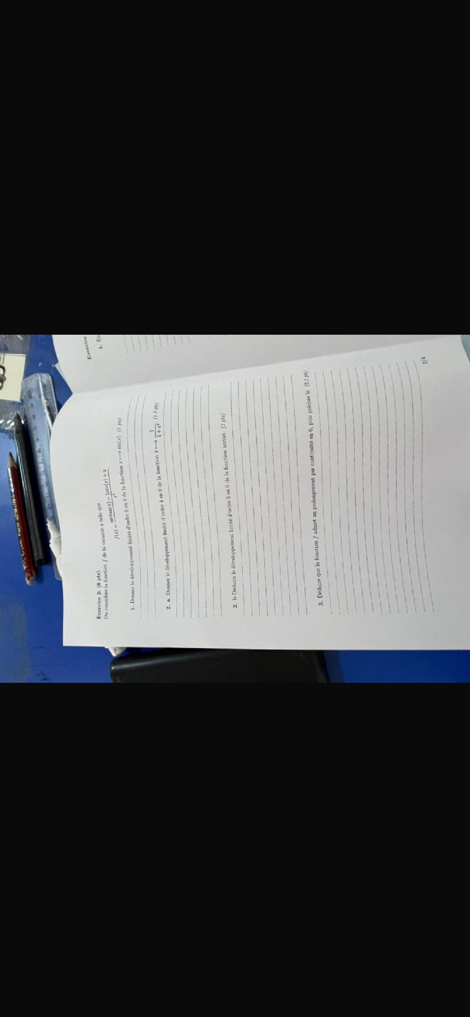 Exercice 2: (6 pts) On considère la | StudyX