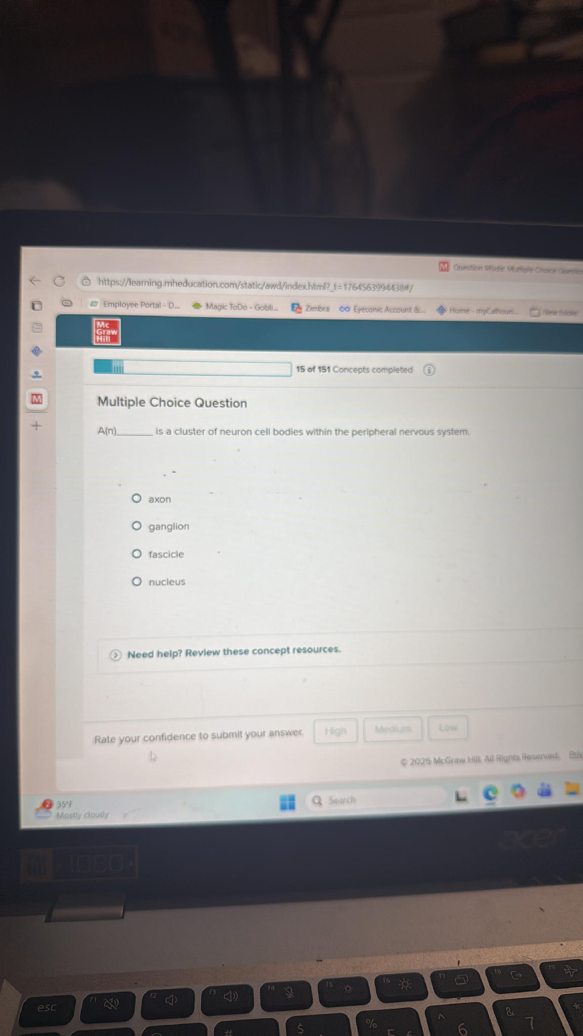 A(n) ______ is a cluster of neuron cell | StudyX